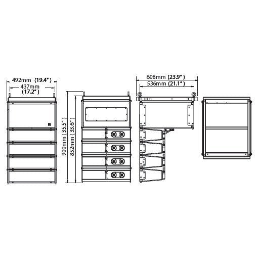 Beta 3® R4/R8 600W Powered Line Array Loudspeakers and Subwoofer ...